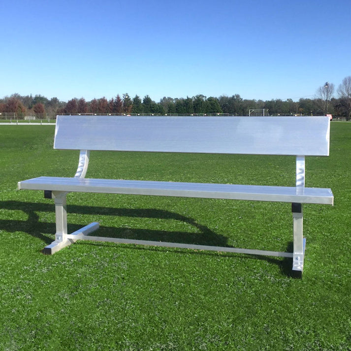 Budget Portable Aluminum Team Bench with Backrest | Keeper Goals
